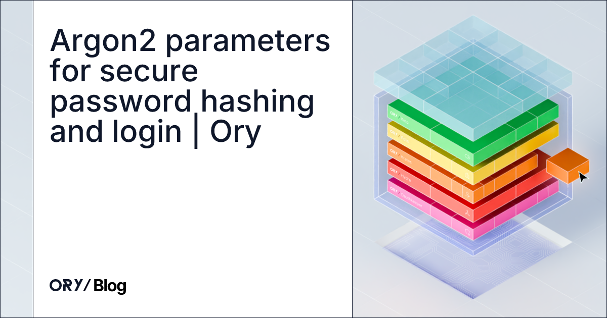 Argon2 parameters for secure password hashing and login | Ory