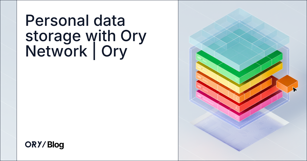 Personal data storage with Ory Network | Ory
