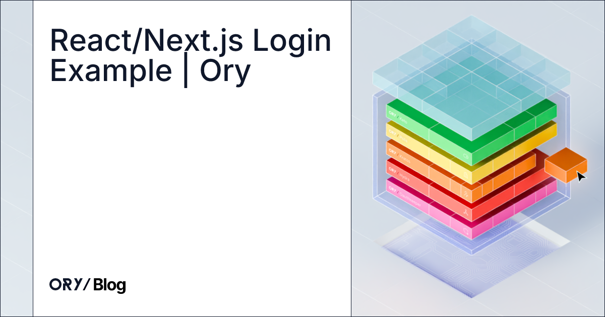 React/Next.js Login Example | Ory