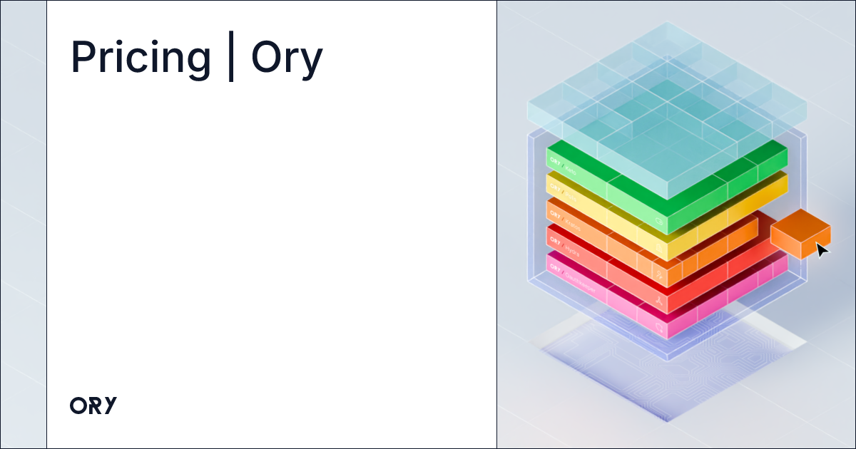 Pricing | Ory